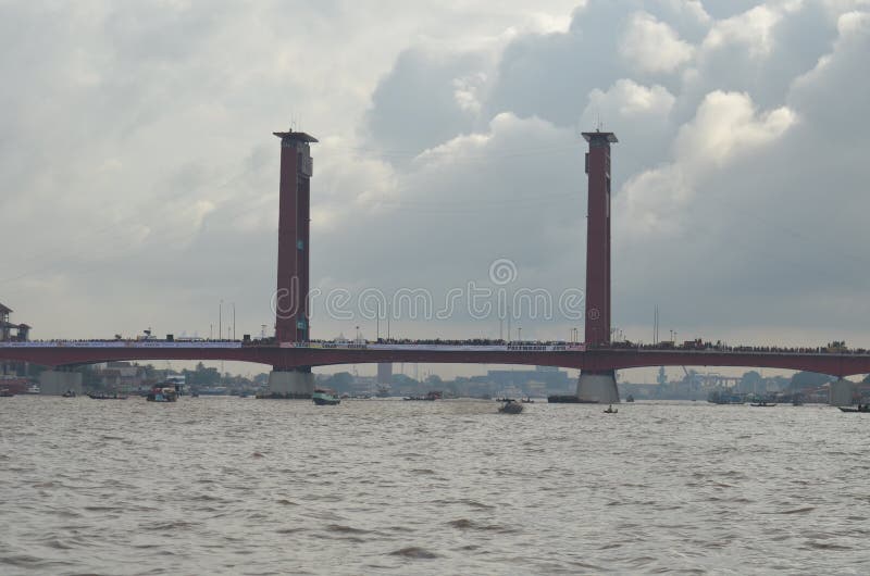 Ampera bridge editorial photography. Image of palembang - 93381712