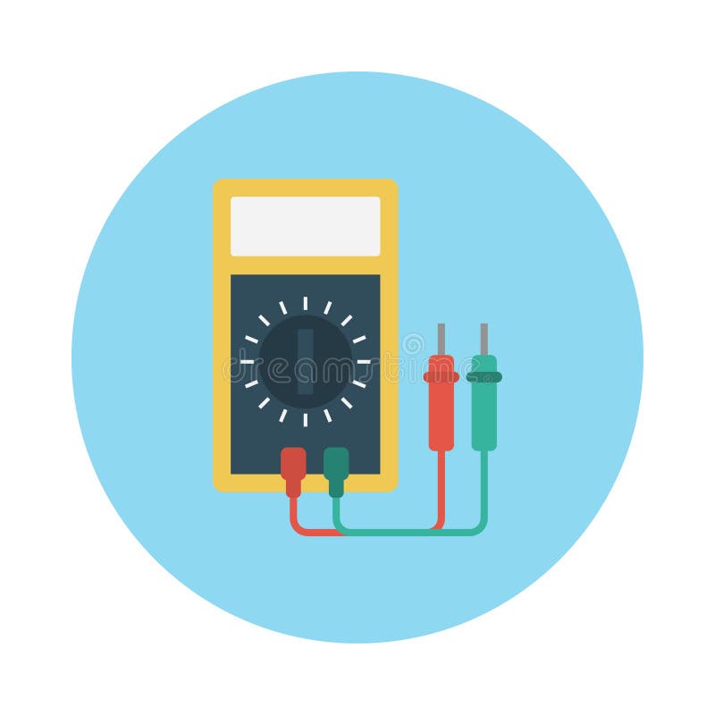 Ampere flat vector icon stock illustration. Illustration of monitor ...