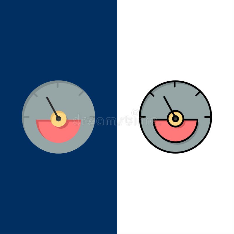 Ampere, Ampere Meter, Electrical, Energy Icons. Flat and Line Filled ...