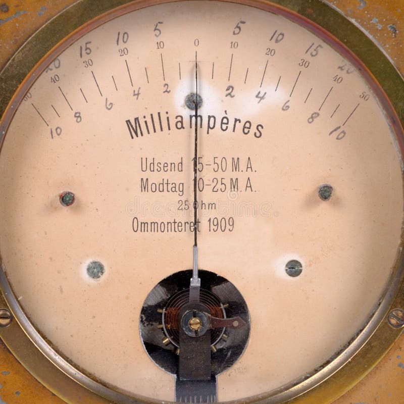 Ampere meter very old stock image. Image of display, circuit - 1740305