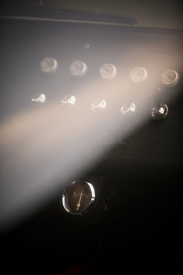 Ampere Meter on a Vintage Car Dashboard Stock Photo - Image of display ...