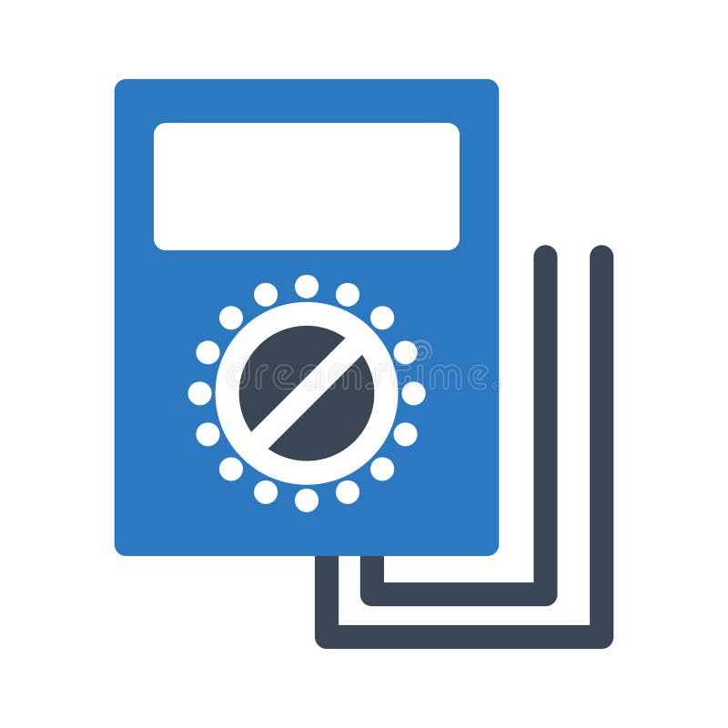 Ampere Vector Glyph Flat Icon Stock Illustration - Illustration of ...