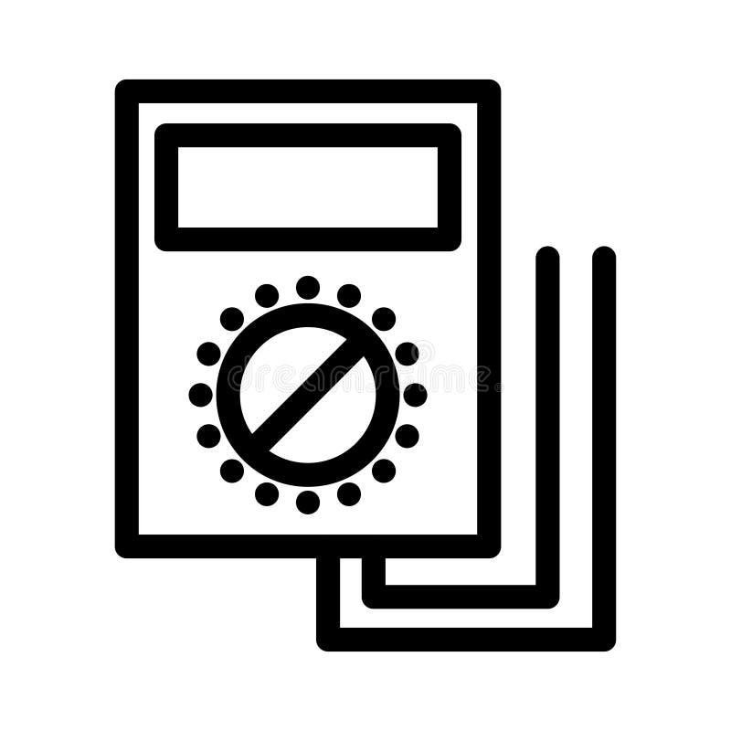 Ampere Vector Thin Line Icon Stock Illustration - Illustration of ...