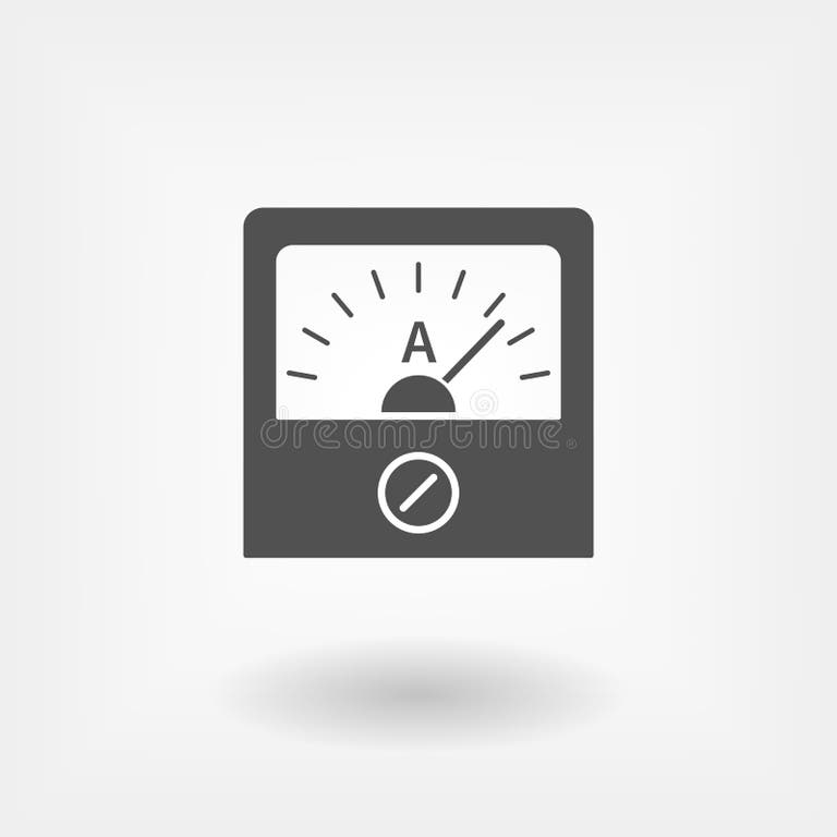Amperemetersymbol, Teckendesign Vektor Illustrationer - Illustration av ...