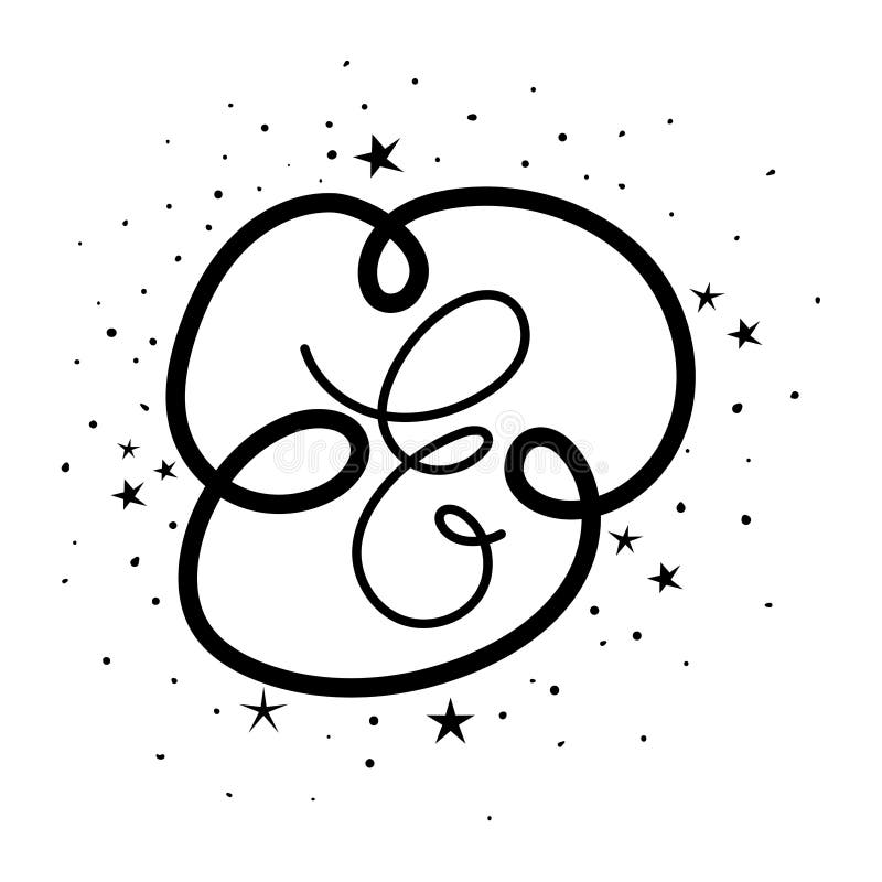 Ampersand Catchword in a Cloud Over White Background Stock Vector ...