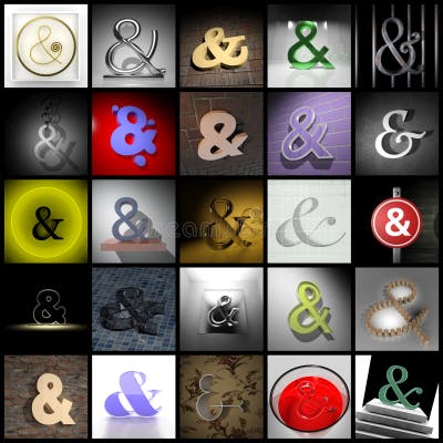Ampersand Symbol Collage Stock Illustrations – 49 Ampersand Symbol ...