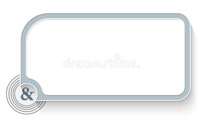 Gray Box for Text with Arrow Stock Vector - Illustration of email ...