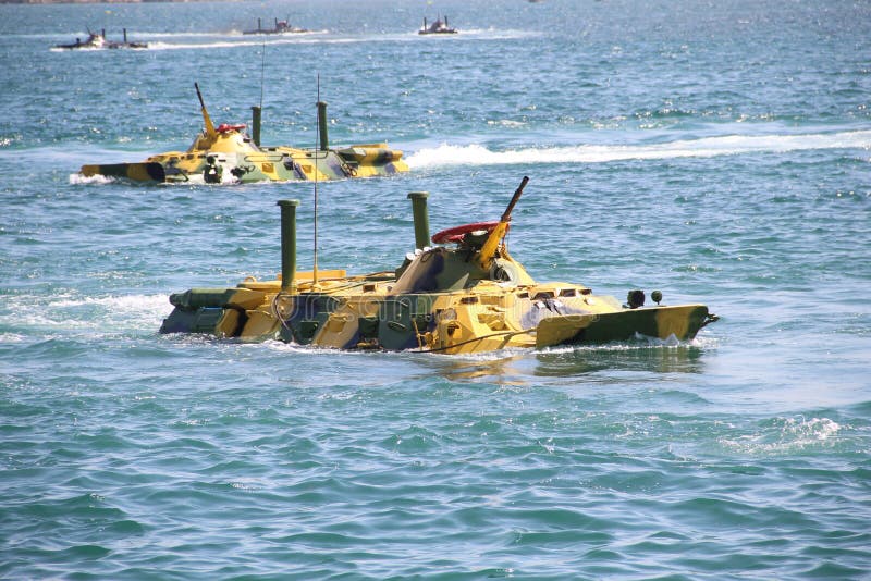 Amphibious Landings on the Coast Stock Image - Image of maneuvers ...