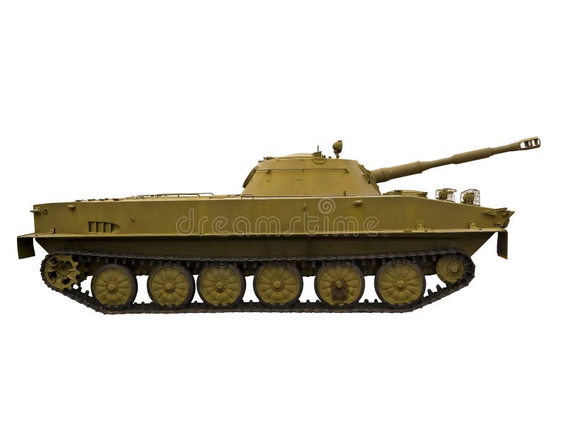 Front View of a Tank Isolated Stock Image - Image of forces, history ...