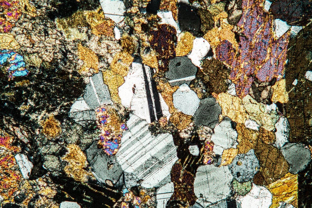 Amphibolite Rock Under the Microscope Stock Photo - Image of epidote ...