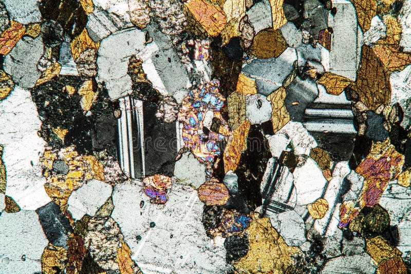Amphibolite rock under the microscope, Amphibolite rock under the ...