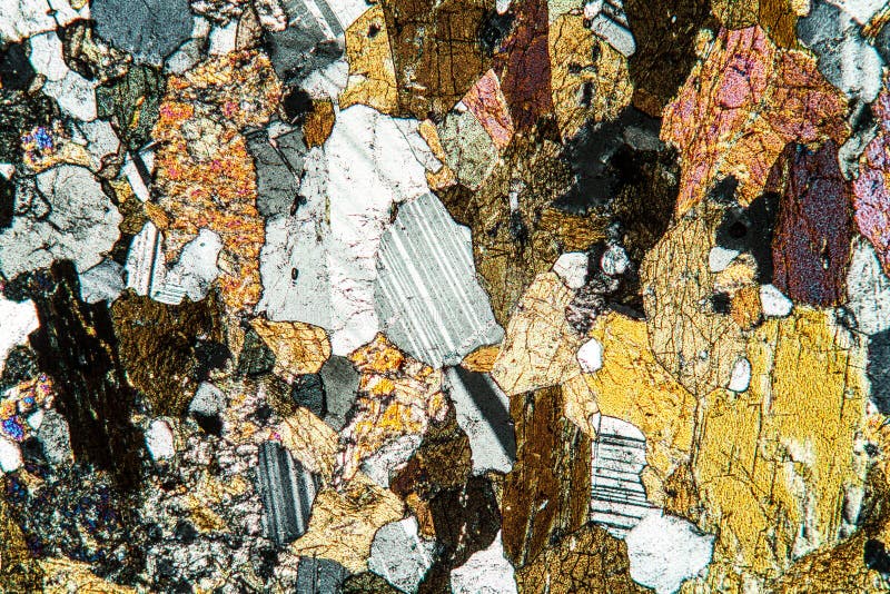 Amphibolite Rock Under the Microscope Stock Photo - Image of epidote ...