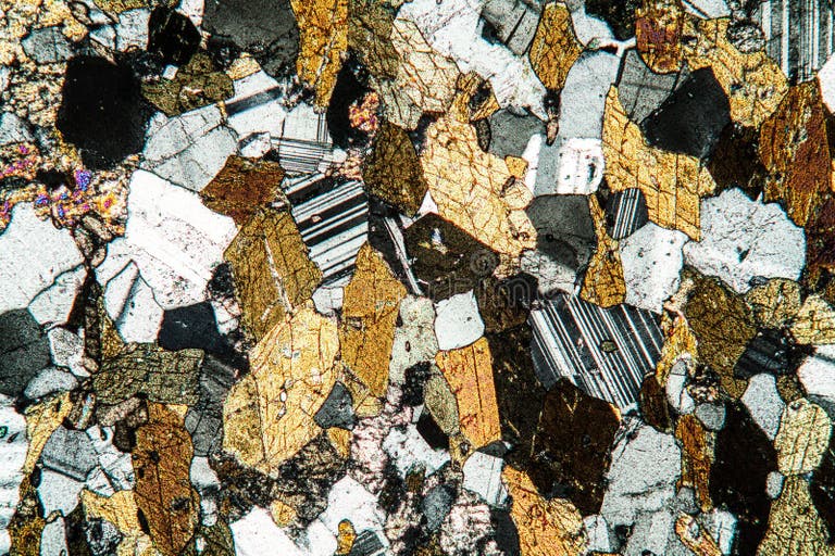 Amphibolite Rock Under the Microscope Stock Image - Image of minerals ...