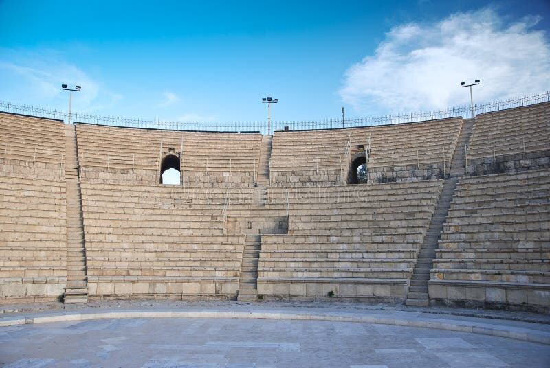 Citadelle Et Amphithéâtre Romain D'antiquité, Parc National Zippori ...