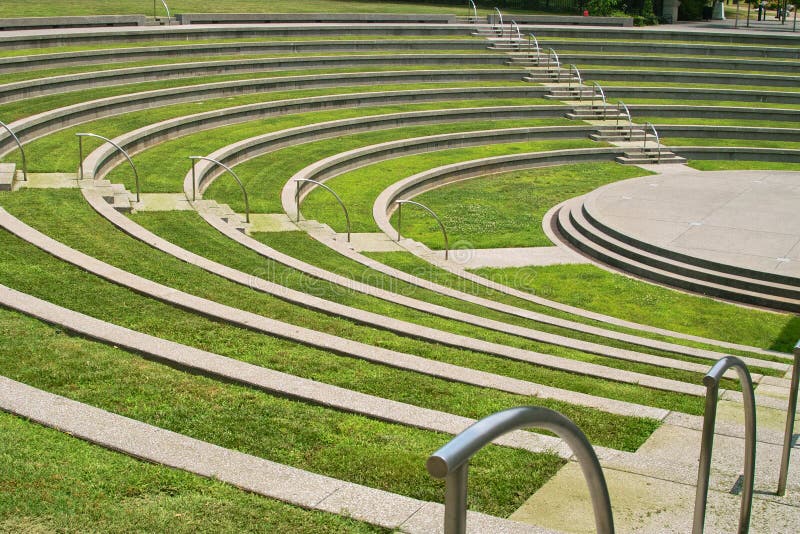 Amphitheater stock photo. Image of concrete, rails, steps - 5489334