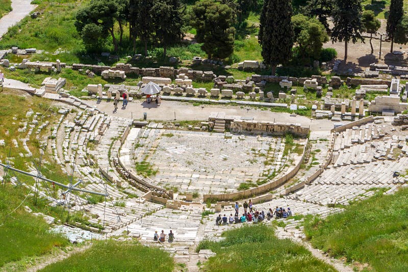 Amphitheater in the Acropolis, Athens Editorial Photo - Image of ...