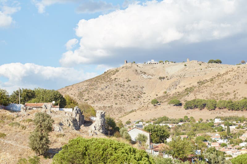The Amphitheater of Ancient Pergamon, Turkey Stock Image - Image of ...