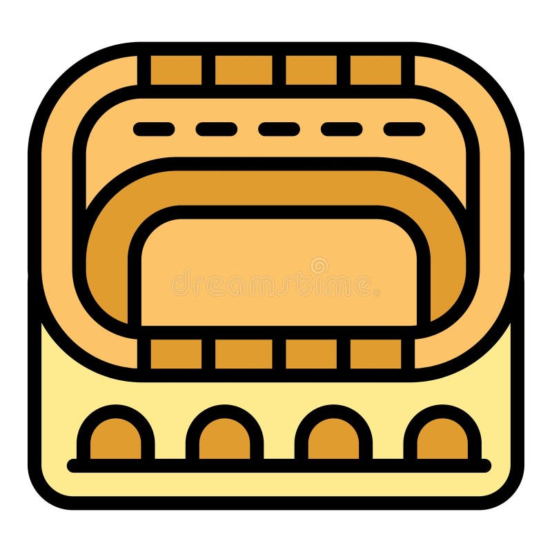 Amphitheater Icon Vector Flat Stock Vector - Illustration of building ...
