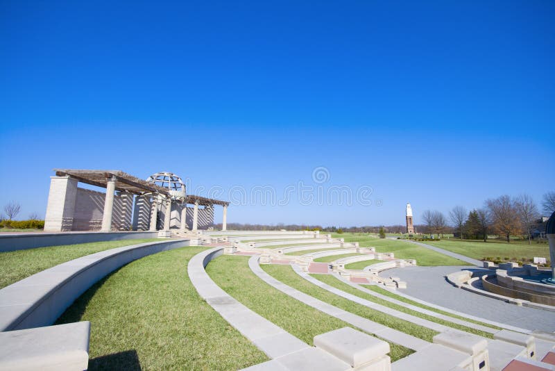 Amphitheater in the park stock image. Image of suburban - 5076857