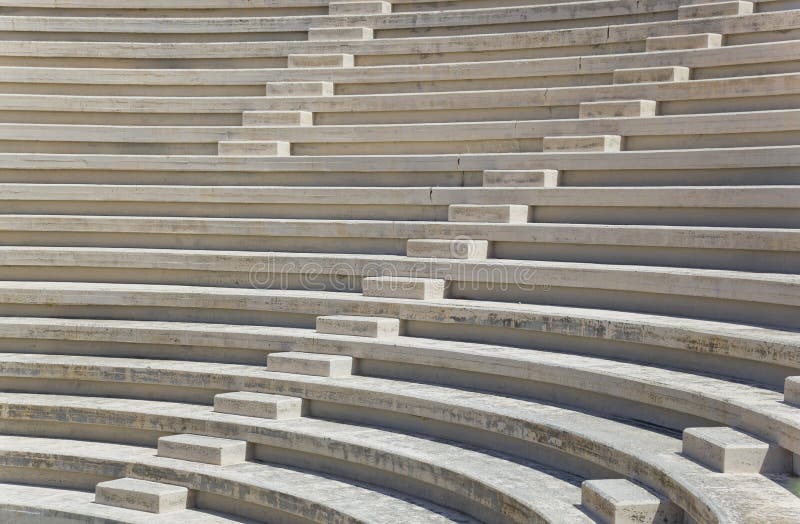 Amphitheater. Wooden Benches Set Stock Photo - Image of artists ...