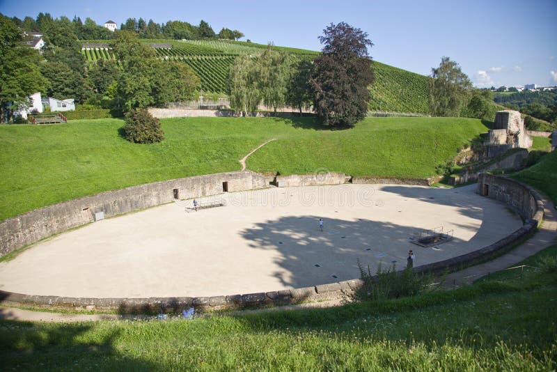 Amphitheater in Trier, Germany Editorial Stock Photo - Image of ruins ...