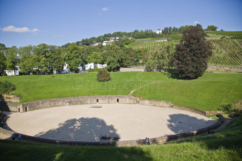 Amphitheater in Trier, Germany Editorial Stock Image - Image of ...