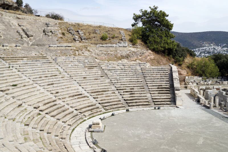 Amphitheatre de Bodrum imagen de archivo. Imagen de romano - 63023165