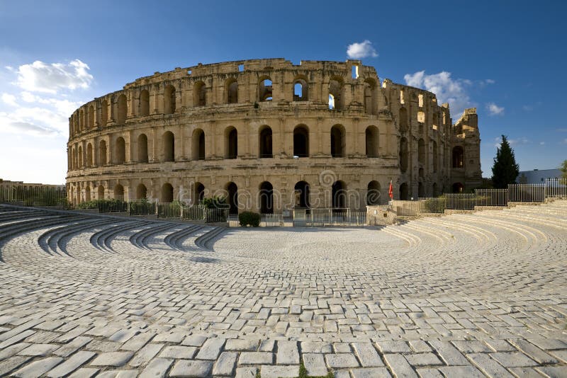 Amphitheatre of El Jem stock image. Image of architecture - 7755979