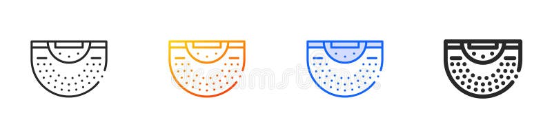 Amphitheatre Icon.Thin Linear, Gradient, Blue Stroke and Bold Style ...