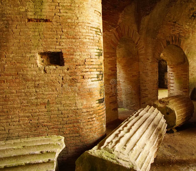 Amphitheatre of pozzuoli stock photo. Image of columns - 54901130