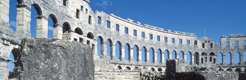 Amphitheatre, Pula stock photo. Image of arches, pula - 3164738
