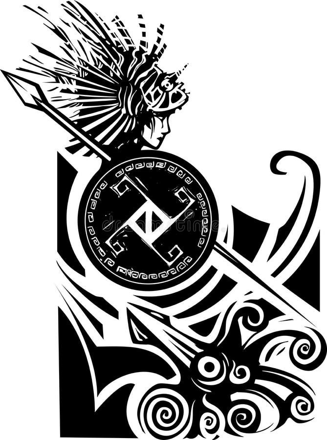 Amphitrite a Deusa Grega Do Mar Ilustração do Vetor - Ilustração de ...