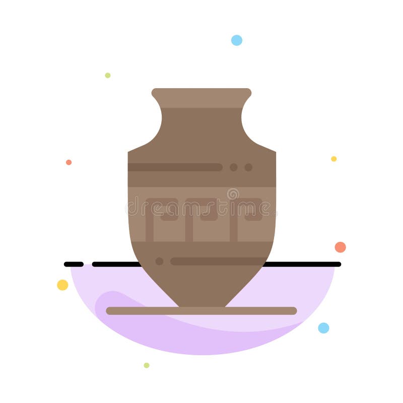 Amphora, Ancient Jar, Greece, Jar Abstract Flat Color Icon Template ...