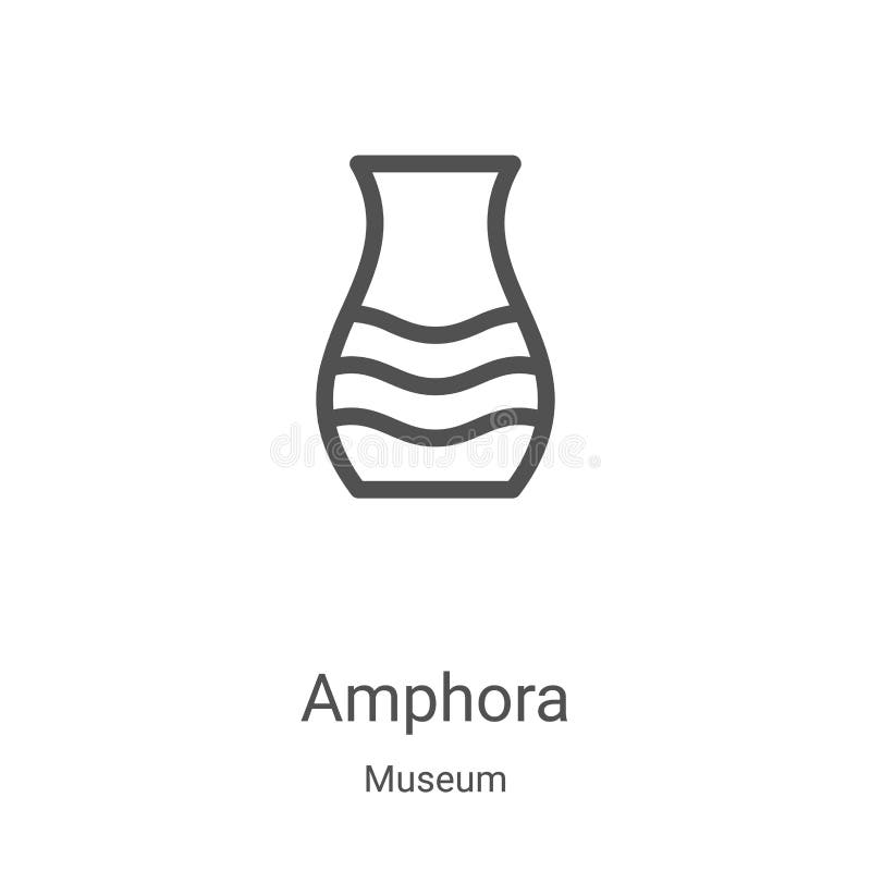 Amphora Icon Vector from Ancient Greece Collection. Thin Line Amphora ...