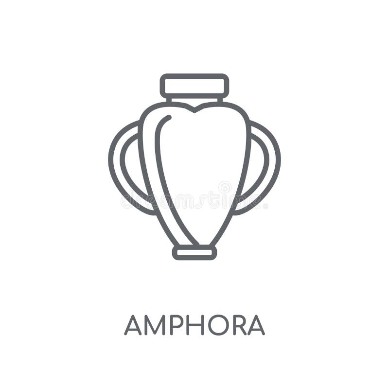 Linear Amphora Icon from Greece Outline Collection. Thin Line Amphora ...
