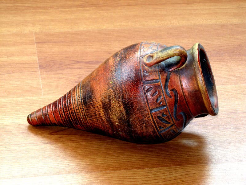 Amphora on a Wooden Texture Stock Image - Image of amphora, clay: 39492781