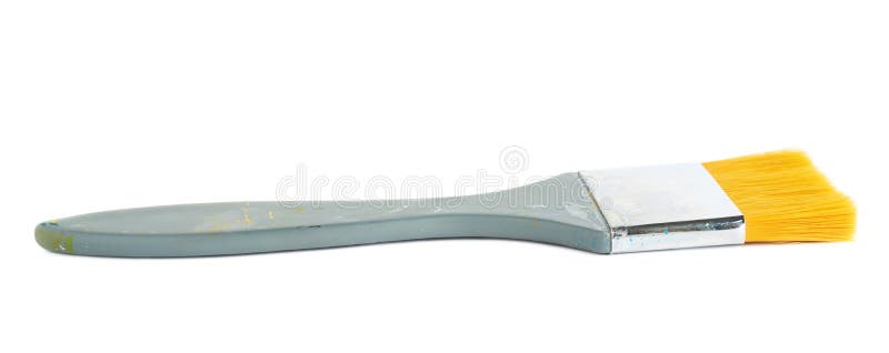 Ampio pennello isolato fotografia stock. Immagine di mestiere - 48060798