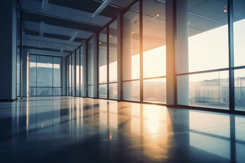 Ample Space Very Luminous for Offices. Stock Illustration ...