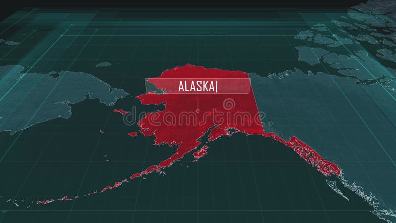Ampliar Al Mapa Del Estado De Alaska Con Texto Y Sin Texto Metrajes ...