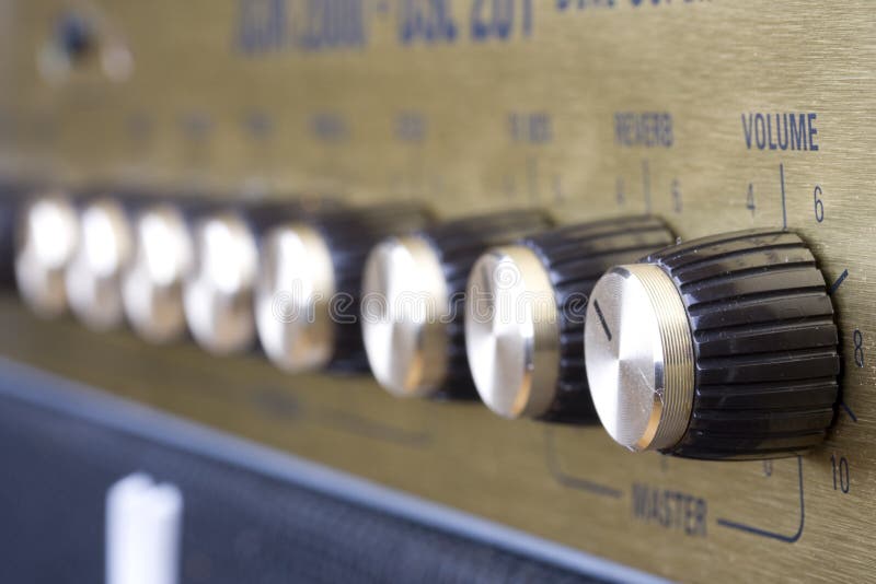 Vintage Stereo Audio Amplifier Front Panel Volume Knob Stock Image ...