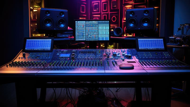 Amplifier audio equipment stock illustration. Illustration of recording ...