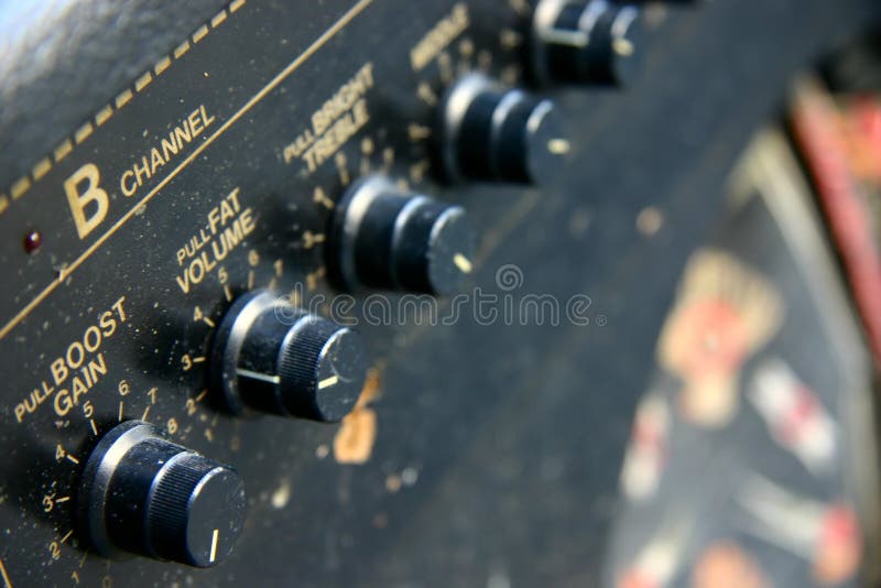 Lit instrument panel B1900 stock image. Image of instruments - 8260283