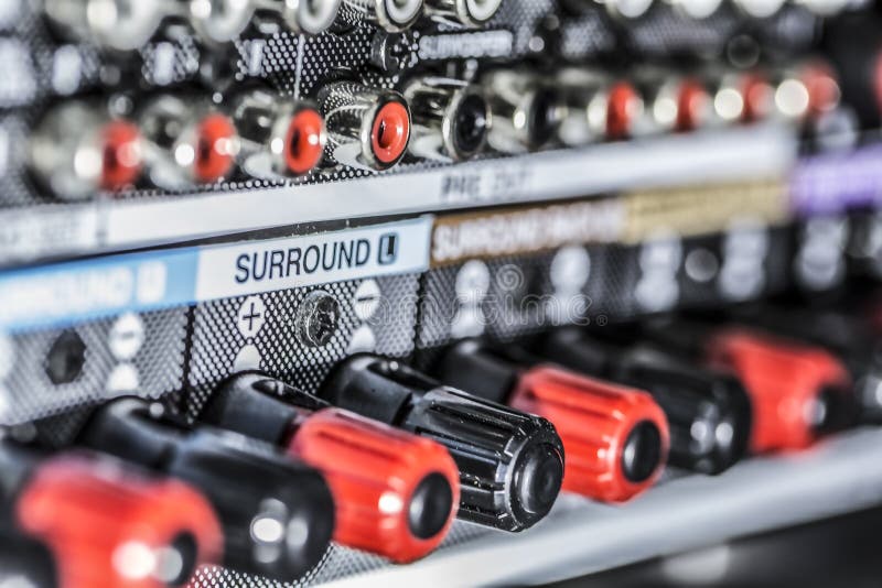 Amplifier connectors stock photo. Image of electronic - 106769500