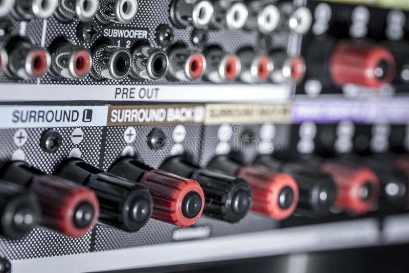 Amplifier connectors stock photo. Image of electronic - 106769482