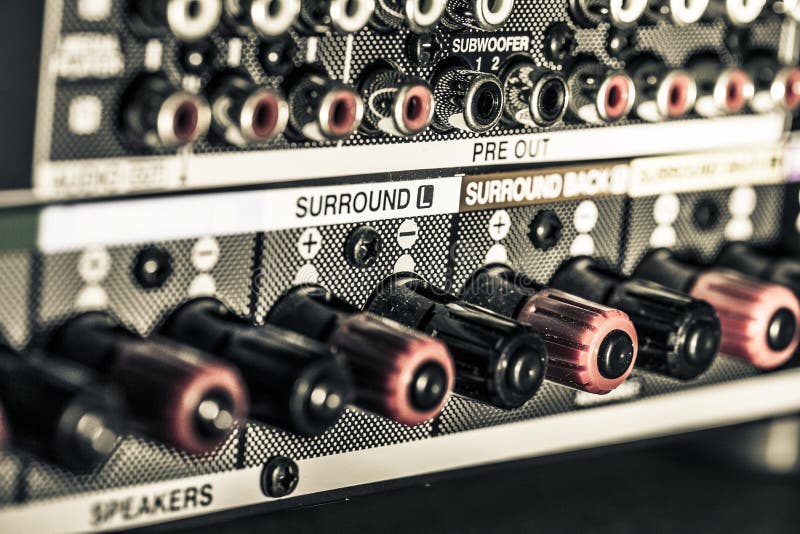 Amplifier connectors stock photo. Image of plug, connect - 106769416