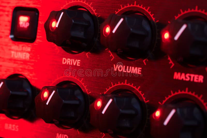 Amplifier Control Panel stock image. Image of bass, adjust - 38659213