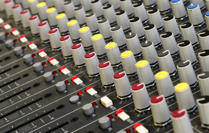 Amplifier and Equalizer Mixer Switch Stock Image - Image of sound ...