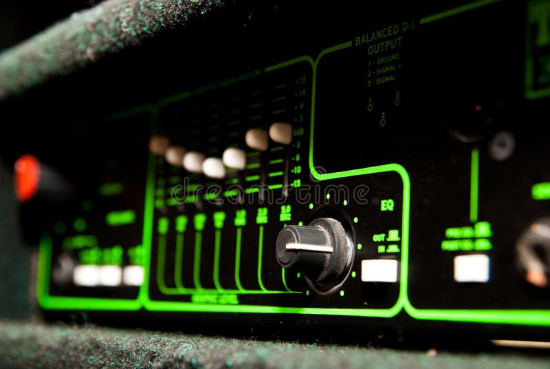 Amplifier equipment stock image. Image of green, macro - 26324235