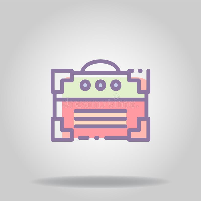 Amplifier Icon or Logo in Pastel Color Stock Vector - Illustration of ...