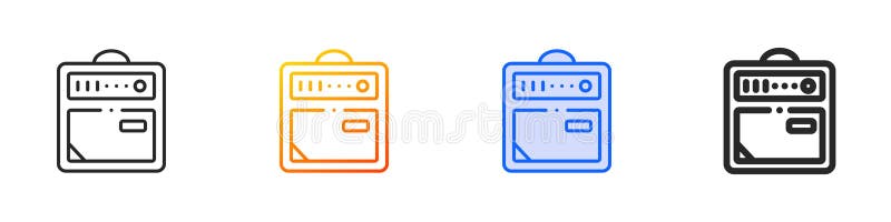 Amplifier Icon.Thin Linear, Gradient, Blue Stroke and Bold Style Design Isolated on White ...